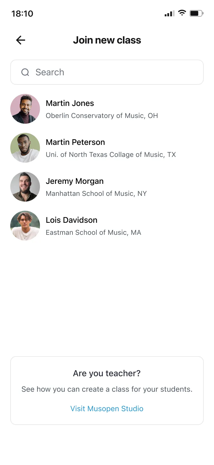 Practice mobile app - Adagio Studio